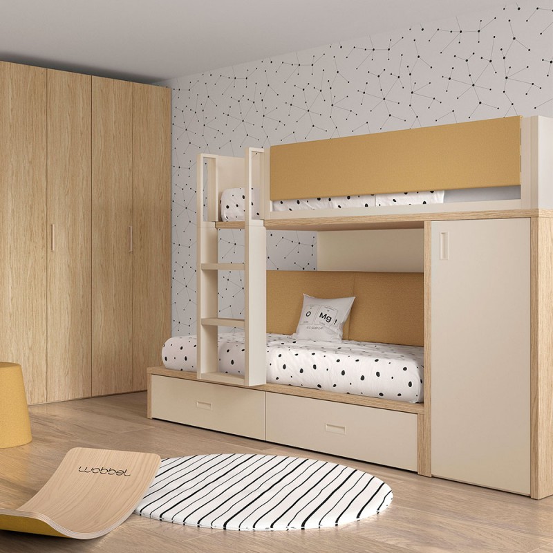 Litera Vitta con cama y escritorio de Tegarmobel - Bebeydecoracion