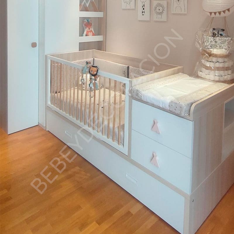 Cuna convertible Grow Plus Ros - Bebeydecoracion