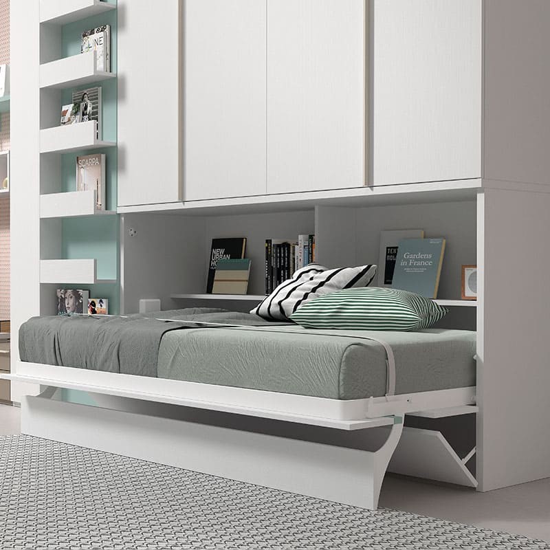 Cama abatible con armario puertas plegables Montes - Bebeydecoracion